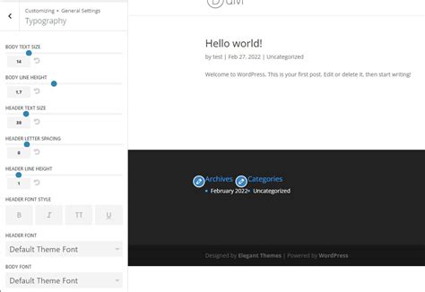 How To Change The Default Divi Font