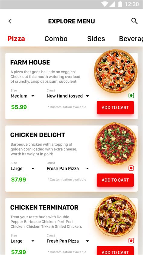 modern pizza ordering app ionic marketplace