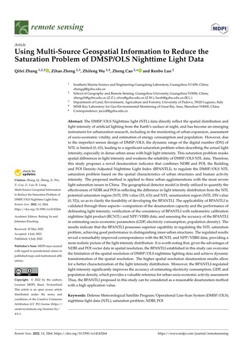 Pdf Using Multi Source Geospatial Information To Reduce The