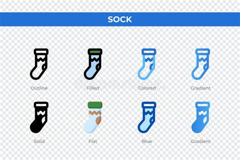 Sock Icons In Different Style Sock Icons Set Holiday Symbol