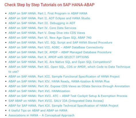 Wouter Van Heddeghem On Linkedin Want To Learn Sap Hana Abap Check