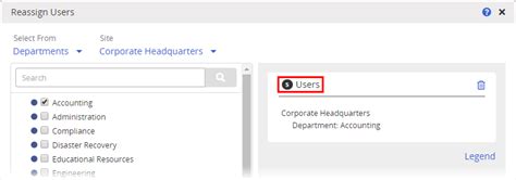 Reassigning Users To A Different Department