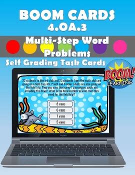 OA Multi Step Word Problems Boom Cards By Global Connections