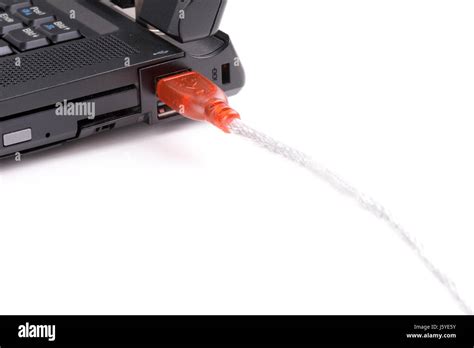 Usb Cable Notebook Stock Photo Alamy