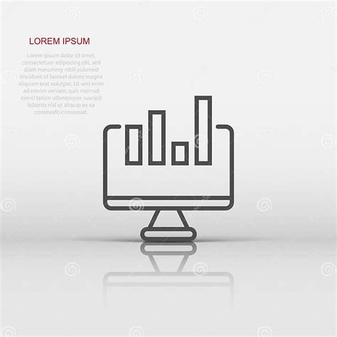 Website Analytics Icon In Flat Style Seo Data Vector Illustration On White Isolated Background