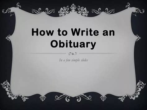 PPT How To Write An Obituary PowerPoint Presentation Free Download ID 2651921