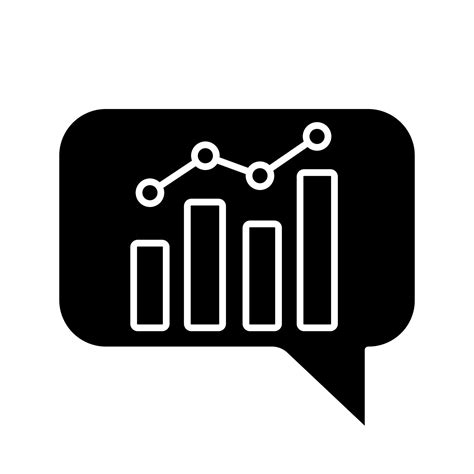 Chatbot Graph Glyph Icon Silhouette Symbol Chat Bot Diagram And Analytics Virtual Assistant