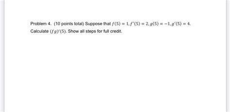 Solved Problem Points Total Suppose That Chegg Com