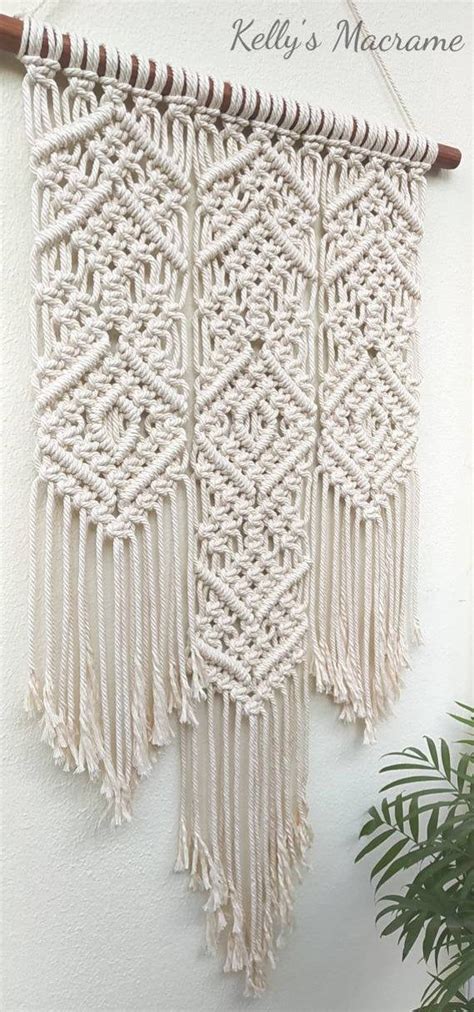 Geometric Macrame Wall Hanging Contemporary Art Etsy Macrame Wall