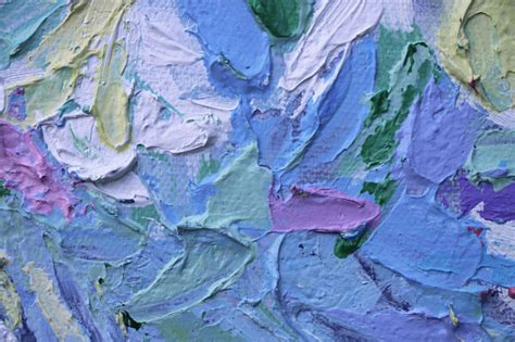 텍스처 페인팅 추상 미술 배경 캔버스에 아크릴로 칼 기술을 페인팅합니다 페인트의 거친 브러시 스트로크 0명에 대한 스톡 사진 및 기타 이미지 Istock