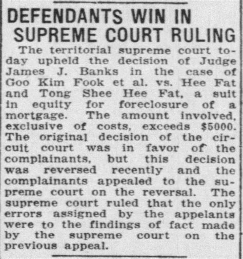 Goo Kim Fook Vs Hee Fat Ruling In 1924 ™