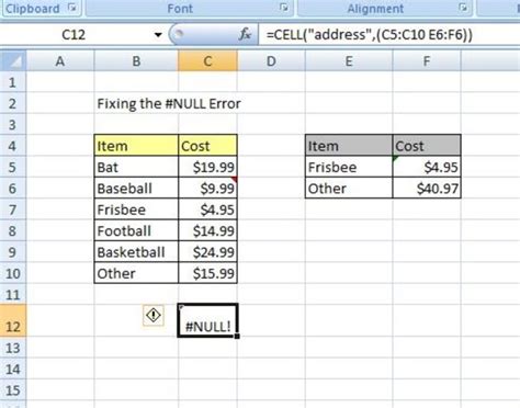 How To Identify And Fix The Null Error In Excel Excelchat
