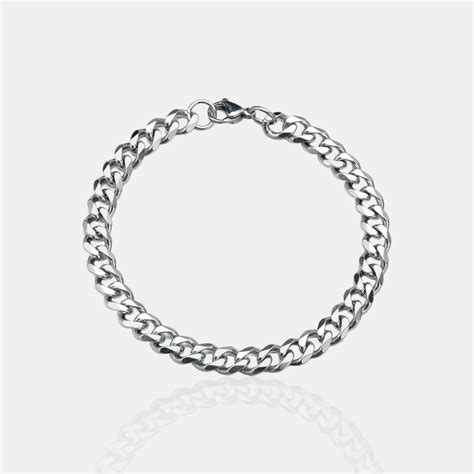 Brazalete Cubano Silver 5mm Athereos