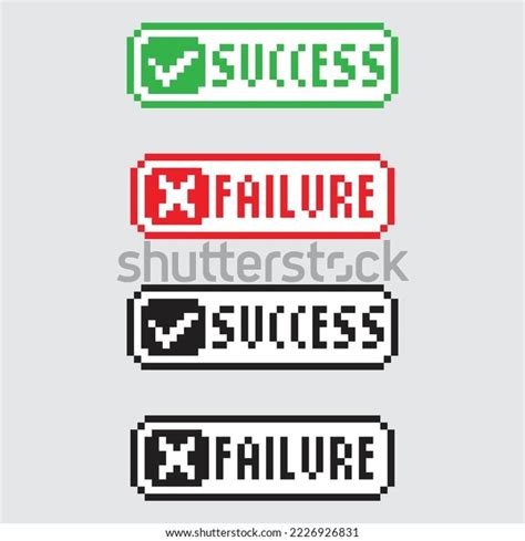 Pixel Art Button Succes Fail Set Stock Vector Royalty Free 2226926831 Shutterstock
