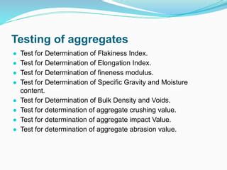 Aggragates And Tests On Aggregates PPT