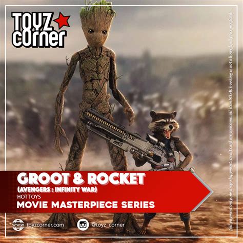 Jual Hot Toys Mms 476 Avengers Infinity War Rocket And Groot Toyz