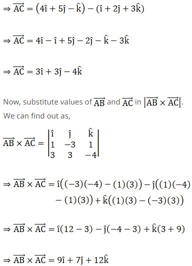 Using Vectors Find The Area Of The Triangle Abc With Vertices A1 2 3 B2 1 4 And C4
