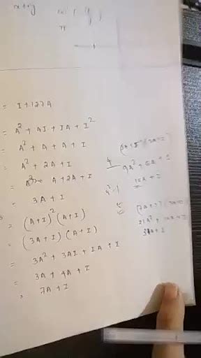 If A Is An Idempotent Non Zero Matrix And I Is An Identity Matrix Of The