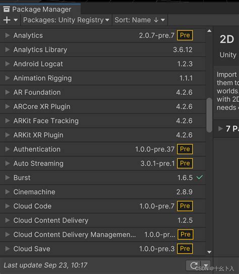 Unity3d 2021版本在package Manager中无法找到开发包的安装方法（barracuda为例）unity 安装barracuda Csdn博客