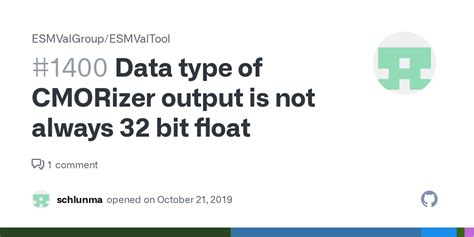 Data Type Of Cmorizer Output Is Not Always 32 Bit Float · Issue 1400 · Esmvalgroup Esmvaltool