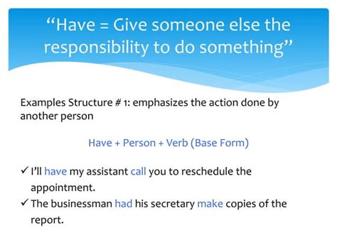 Causative From In English With Examples Ppt