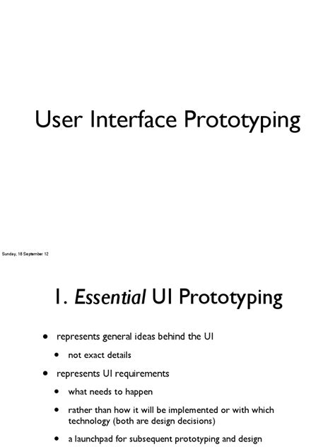 Essential Ui Prototyping Pdf Software Prototyping User Interface