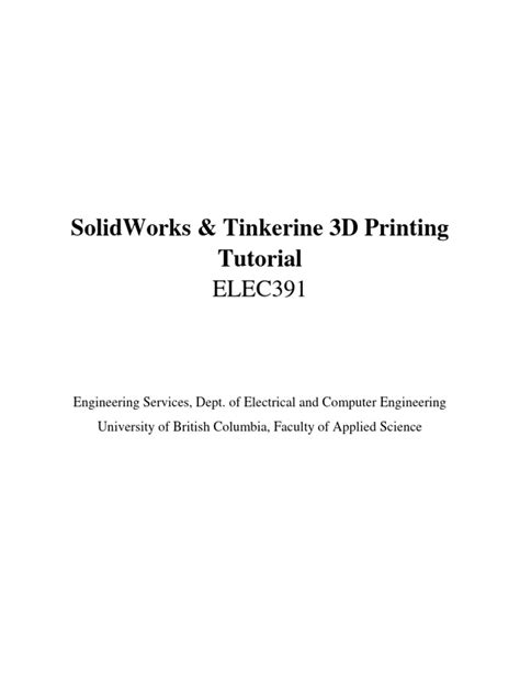 Solidworks 3d Printing Tutorials Pdf Extrusion 3 D Printing