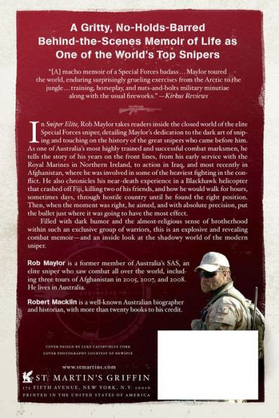Sniper Elite The World Of A Top Special Forces Marksman By Rob Maylor Robert Macklin
