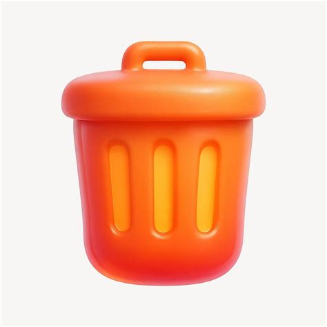 Vibrant 3d Trash Bin Icon Free Photo Illustration Rawpixel