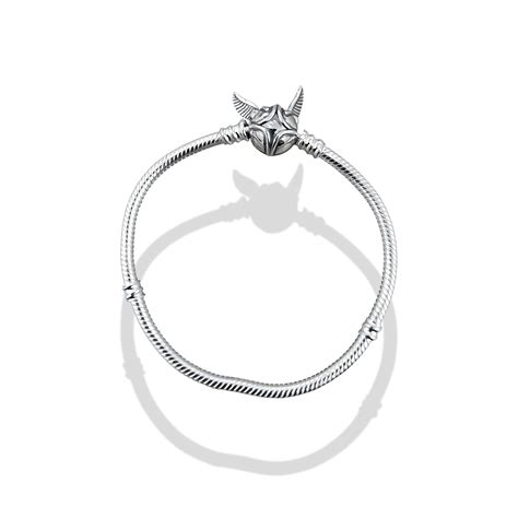 Tmppd014 18 Pulsera Dama Pand Snitch Harry Potter 18 Cm En Plata Fina