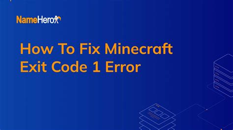 How To Fix Minecraft Exit Code 1 Error