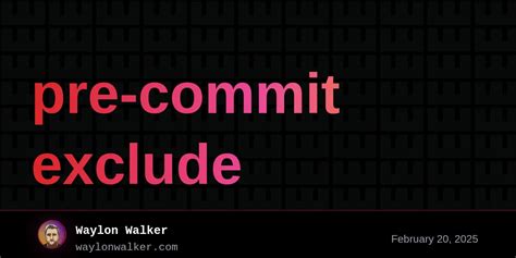 Pre Commit Exclude