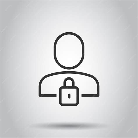 Premium Vector Login Icon In Flat Style People Secure Access Vector