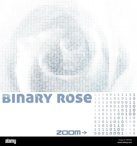 Bluish Binary Code Rose Flower By Ones And Zeros Digital Vector Bluish Binary Code Rose Flower By Ones And Zeros Digital Vector