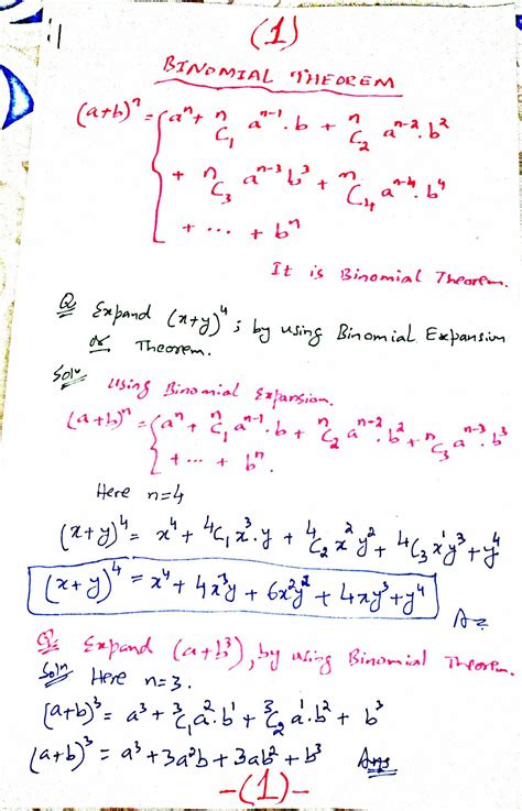 Solution Binomial Theorem Notes Studypool Solution Binomial Theorem Notes Studypool