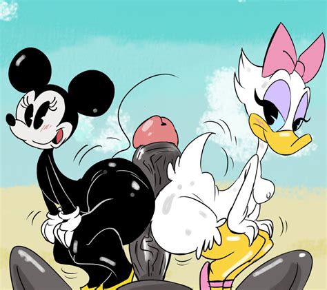 Rule 34 2girls Beach Blush Buttjob Daisy Duck Disney Double Buttjob