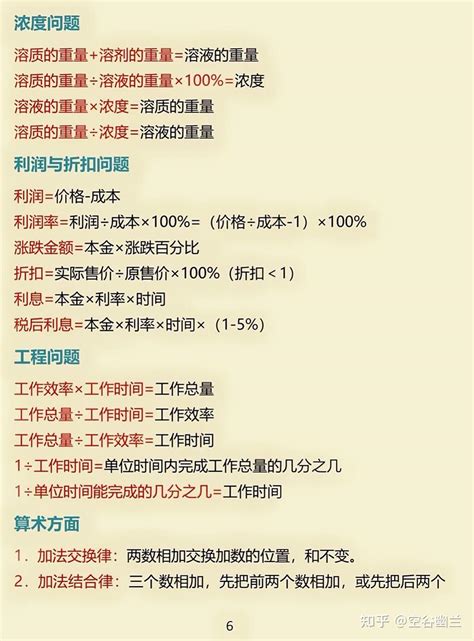 小学数学公式大全 知乎