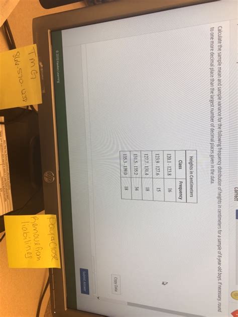 Solved Correct Calculate The Sample Mean And Sample Variance Chegg