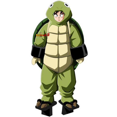 Goku With Turtle Costume By Alexelz On Deviantart