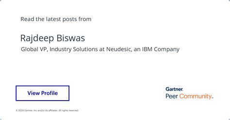 Rajdeep Biswas Global Vp Industry Solutions At Neudesic An Ibm Company Gartner Peer Community