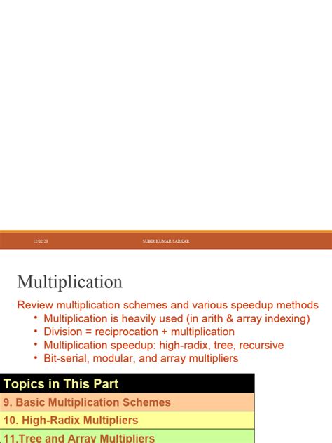 Iiest Vlsi Multiplication Pdf Multiplication Theoretical Computer Science