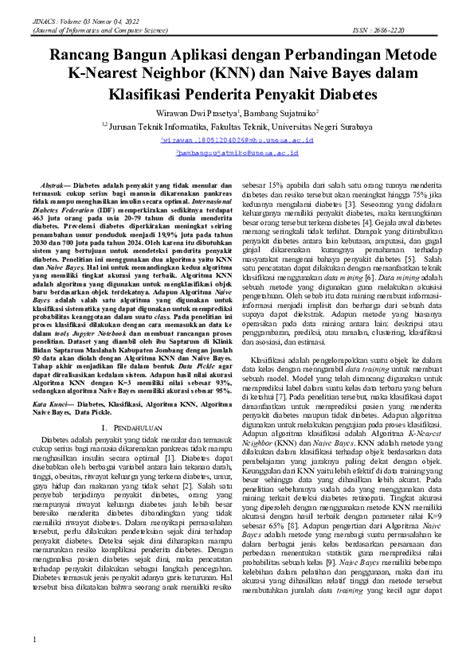 Doc Rancang Bangun Aplikasi Dengan Perbandingan Metode K Nearest Neighbor Knn Dan Naive