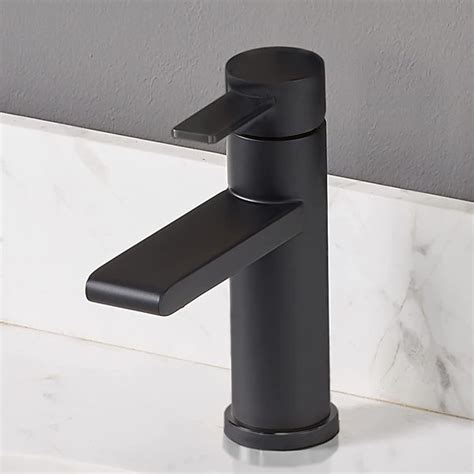 Ufaucet Matte Black Bathroom Faucet Single Hole Single Handle Vanity