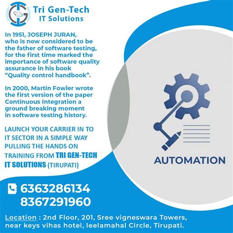 Tri Gentech It Solutions On Linkedin Automation Testing Is Process Of Testing Software And