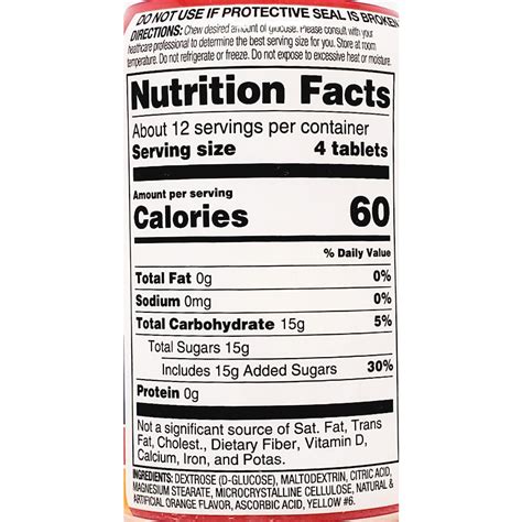 Glucose Tablets Orange Flavor Chewable Hargraves Online Healthcare