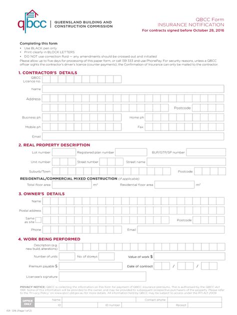 Fillable Online Forms Queensland Building And Construction QBCC Fax Email Print PdfFiller