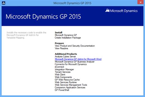 Hands On With Microsoft Dynamics Gp 2015 Rtm Installing The Microsoft