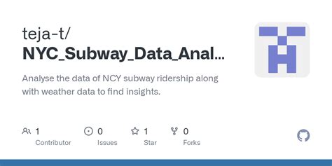 GitHub Teja T NYC Subway Data Analysis Analyse The Data Of NCY Subway Ridership Along With