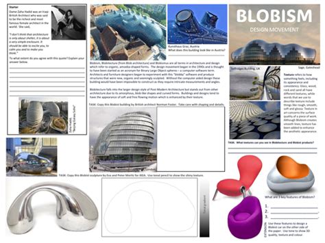 Design Movement Cover Worksheets Blobism Teaching Resources