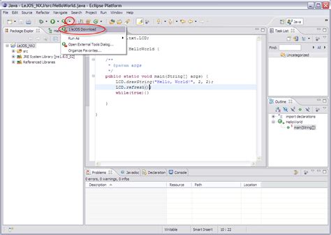 Tutorial On How To Install And Run Java On Lego Mindstorms Nxt Using Eclipse Christoph